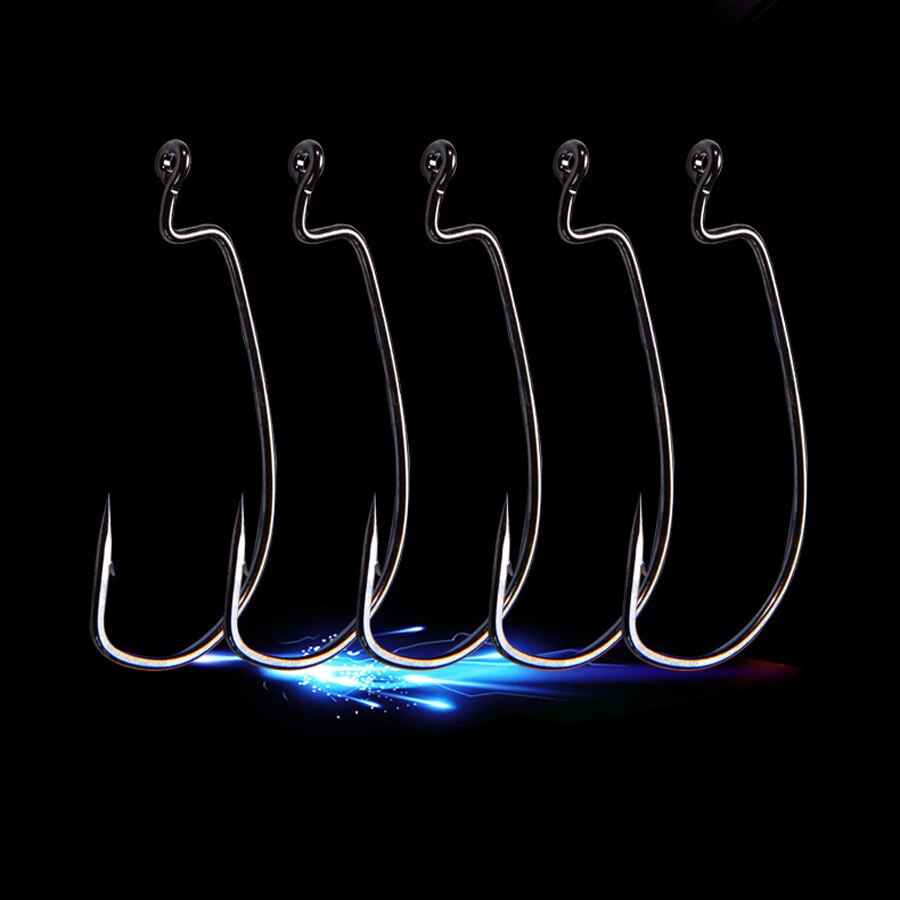 Japan Fishing Hooks 50pcs/lot Octopus Worm Hook High Carbon Steel ...