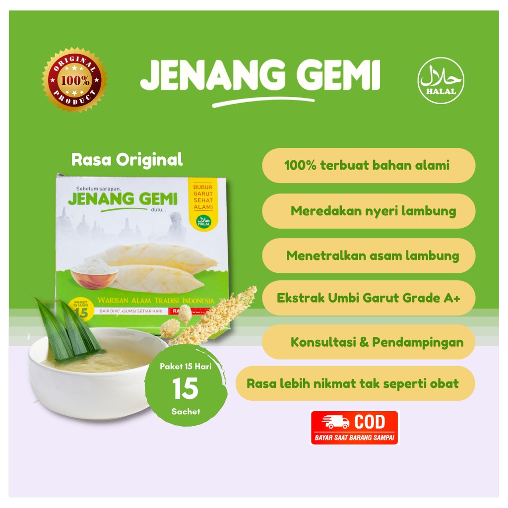 Jenang Gemi Porridge Original Flavor Contains 15 Sachets Medication for ...