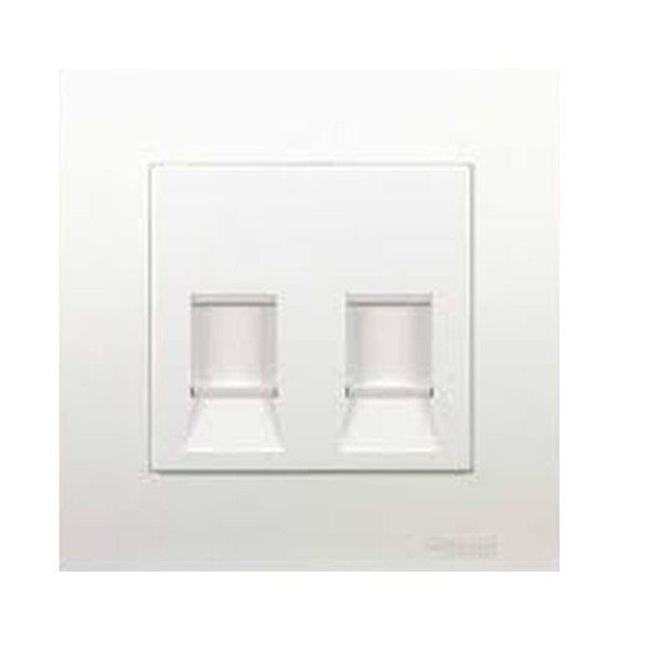 Schneider Vivace 2 Gang Category 6 Data Socket Shuttered, White ...