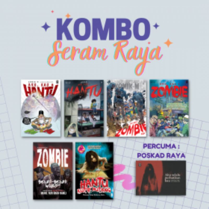 KOMBO SERAM RAYA,Buku Komik Seram,Seru,Kumpulan Cerita Hantu Raya Seram ...