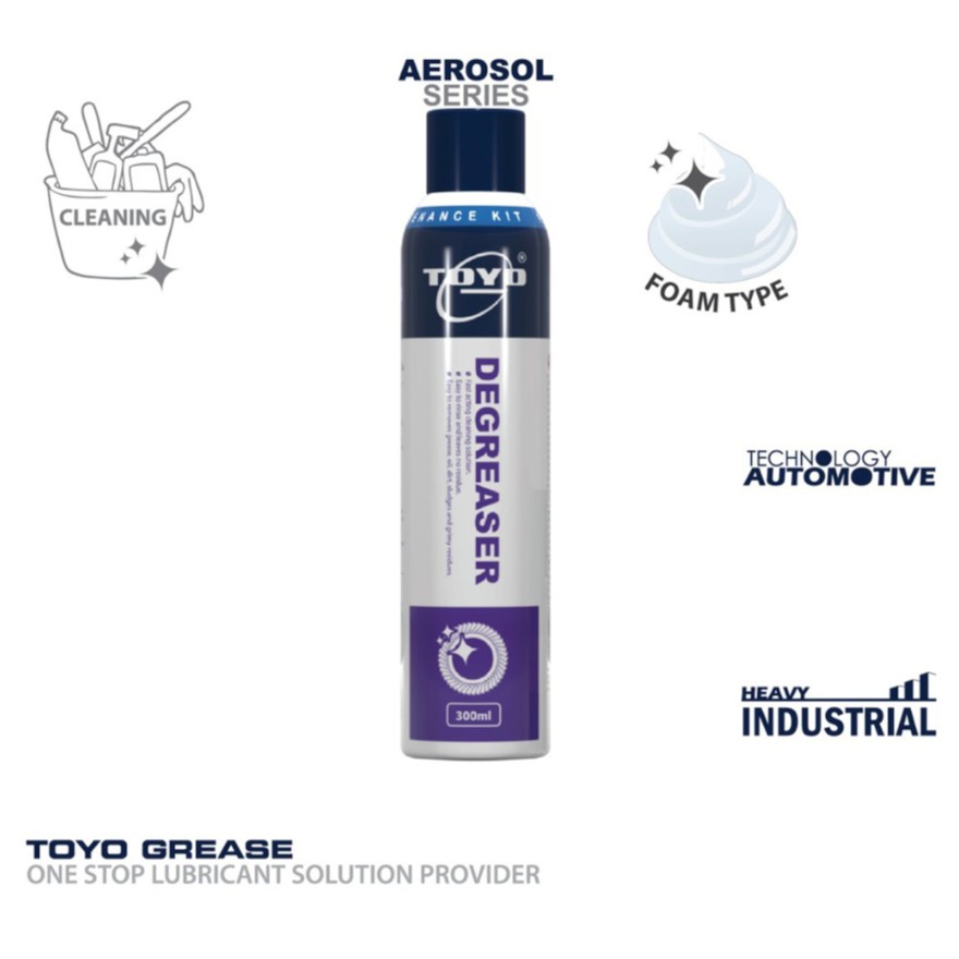 SEMENYIH TOYODegreaserSpray 300ml Aerosol Spray White Lithium Grease ...
