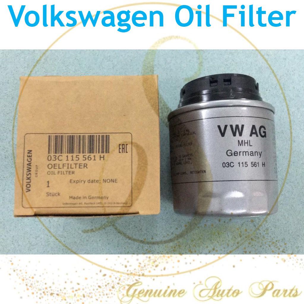 100% ORIGINAL VOLKSWAGEN OIL FILTER GOLF JETTA TIGUAN SCIROCCO BETTLE ...
