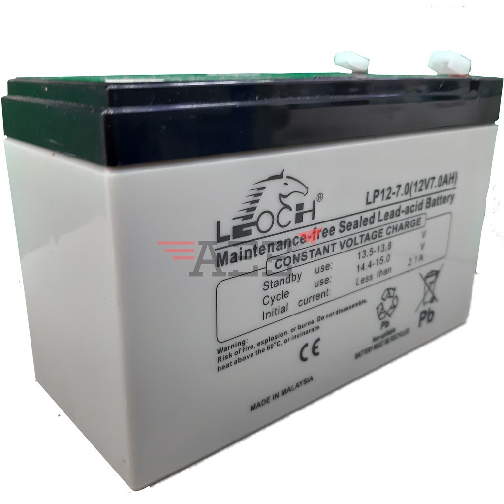 LEOCH 12V Series 7Ah Sealed Lead Acid Battery | Shopee Malaysia