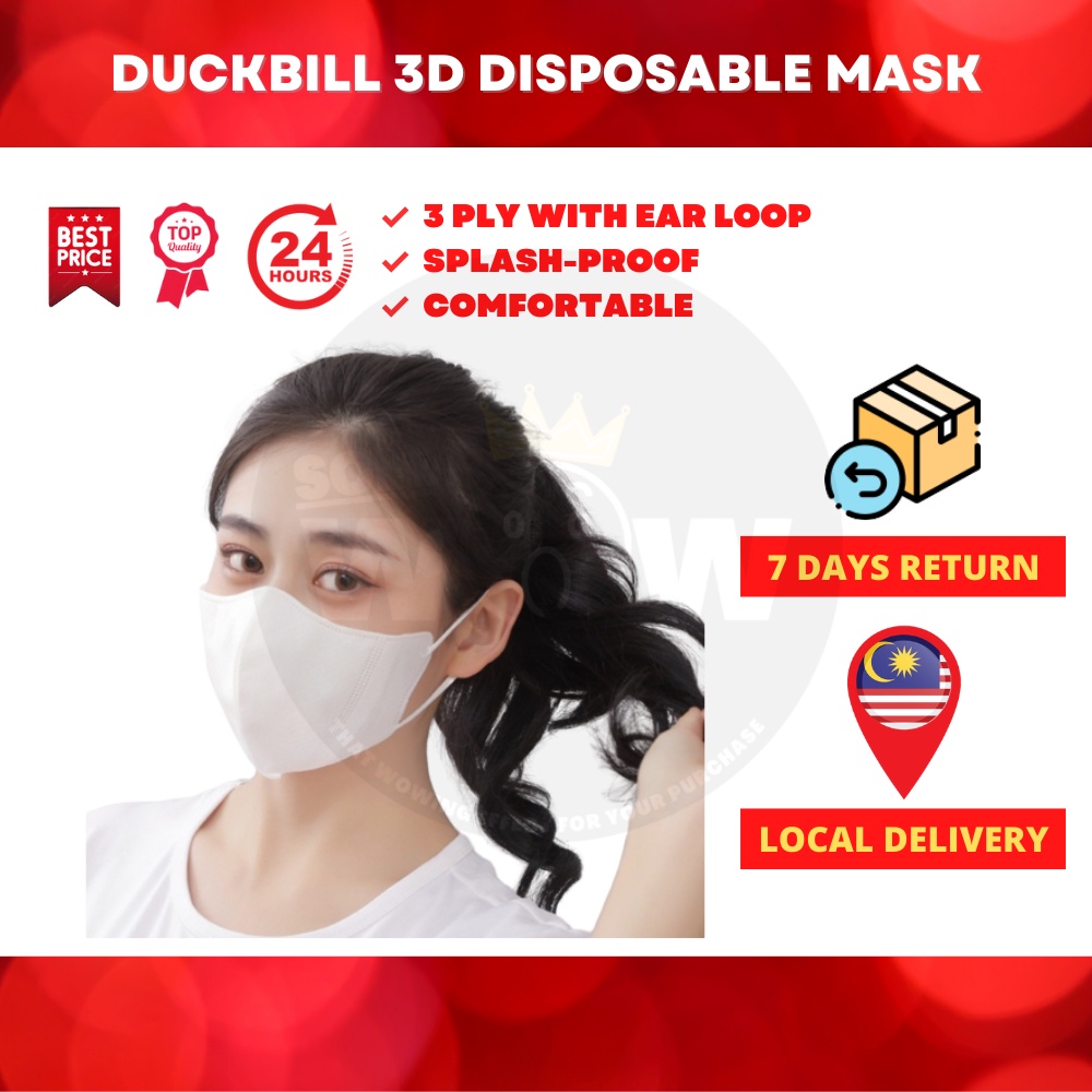 Duckbill 3D Disposable Mask Face Mask Design Mask 3D Mask 10pcs ...
