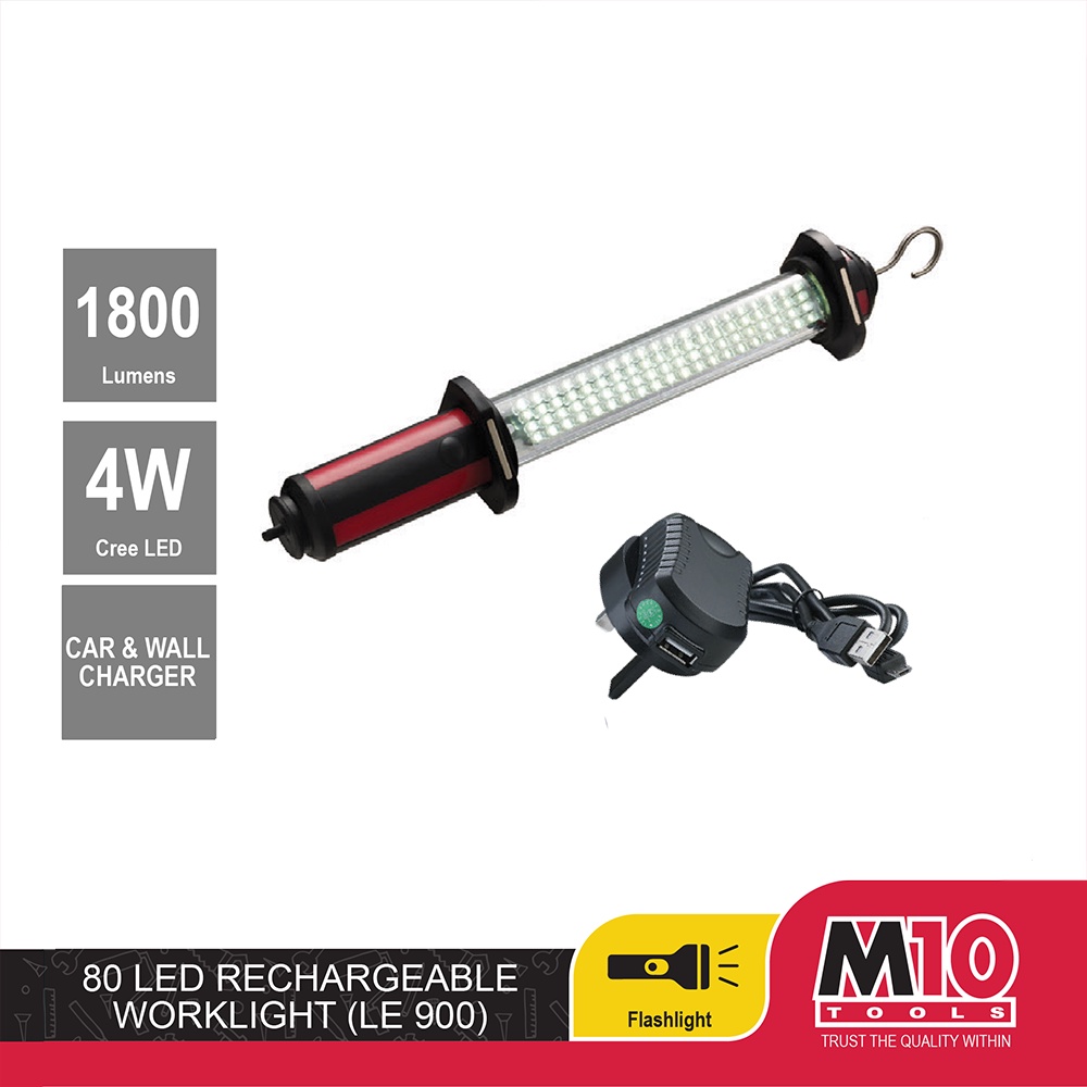 M10 80 LED Rechargeable Worklight / Light/ Torch Light LE900 | Shopee ...