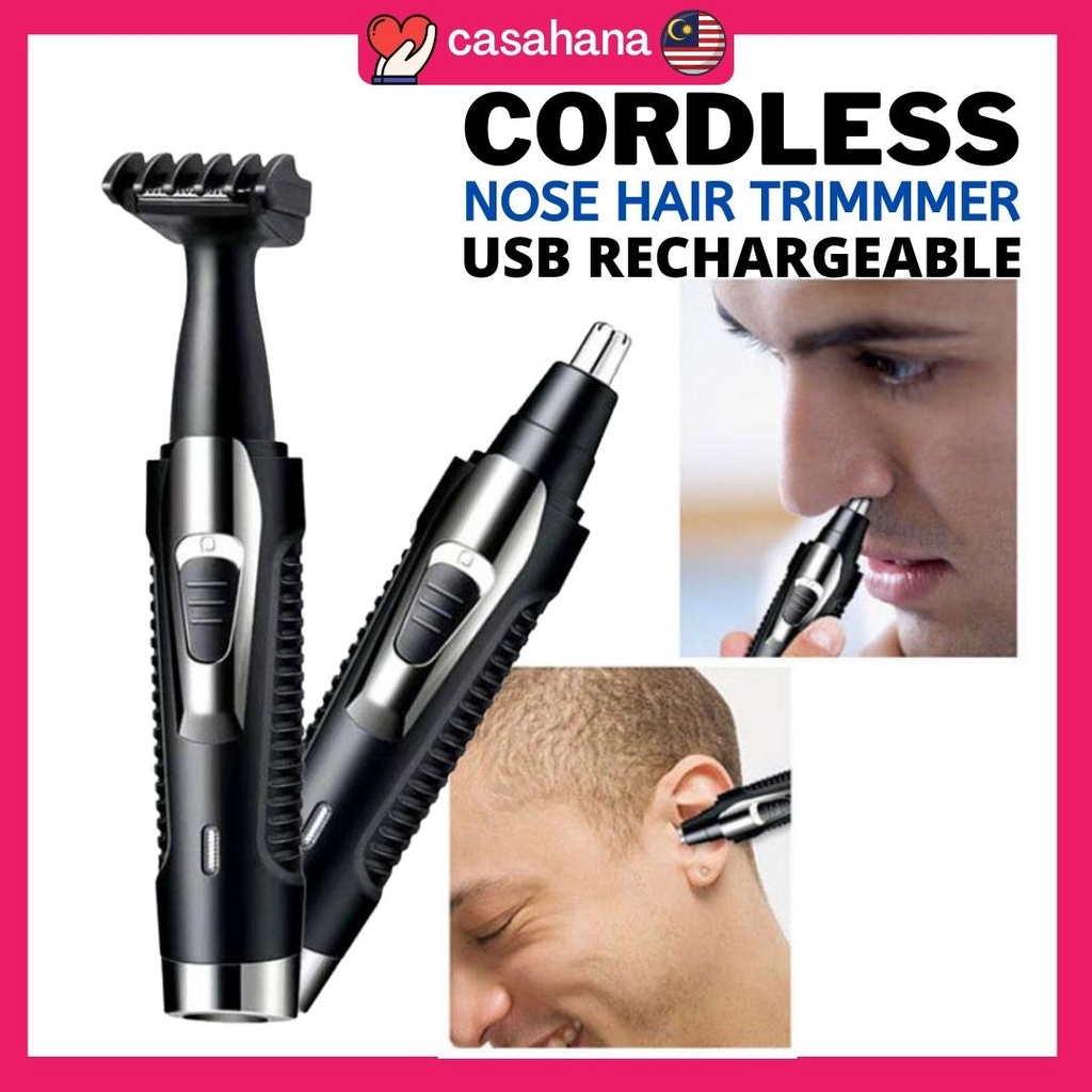 🔥ELECTRIC NOSE HAIR TRIMMER ️🔥 Cordless Ear & Nose Hair Clipper USB ...