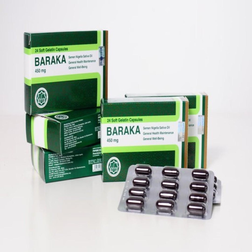 BARAKA HABBATUSSAUDA 450mg HABASTUS SAUDA BARAKAH PHARMANIAGA | Shopee ...