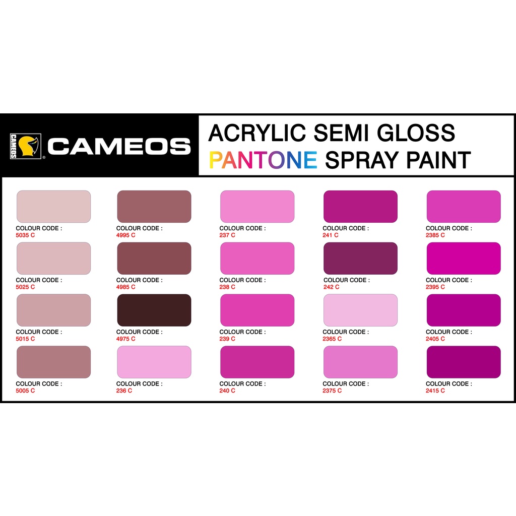 PANTONE Color P22 - Aerosol Spray Paint - CAMEOS 400ML/Bottle | Shopee ...