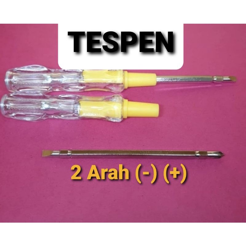19cm Reversible Electric Tespen Screwdriver Plus Minus | Shopee Malaysia