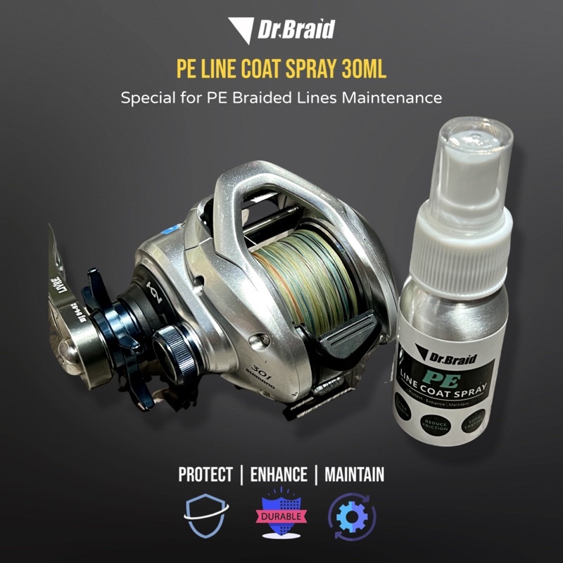 (New) Dr.Braid PE Line Coat Spray 30ml for PE Braided Lines Maintenance ...