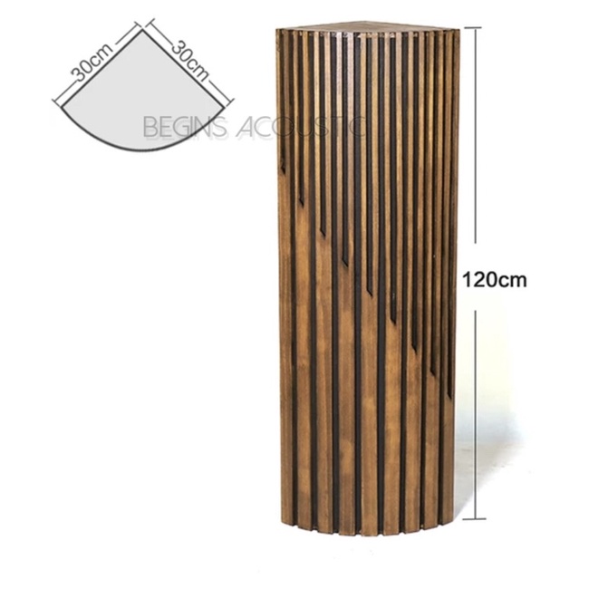 BA Bassy Wooden Bass Trap in Pair / Dark Mahogany / Light Oak / Wooden ...
