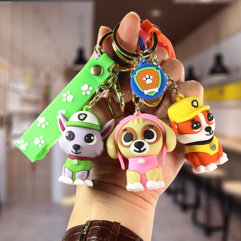 Paw Patrol design cartoon keychain high quality key ring with lanyard ...