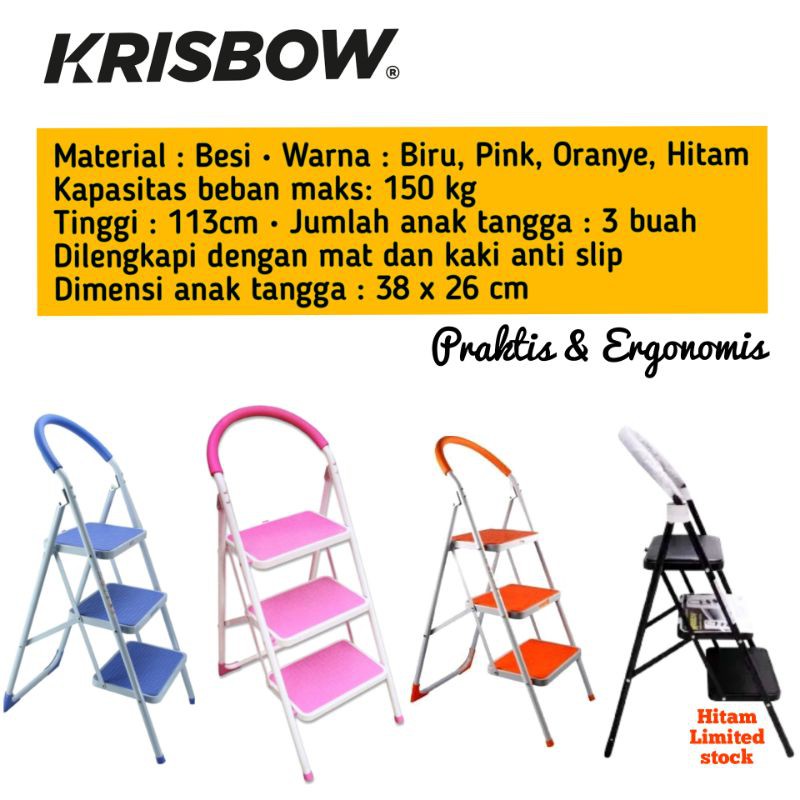 3-step Folding Ladder Chair Elevating Ladder | Shopee Malaysia