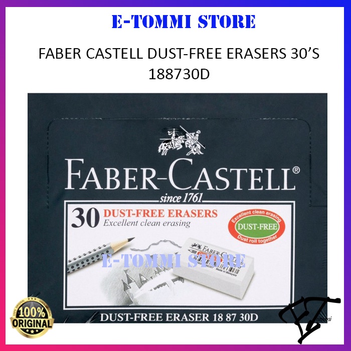 FABER CASTELL DUST FREE ERASERS 30'S-188730D | Shopee Malaysia