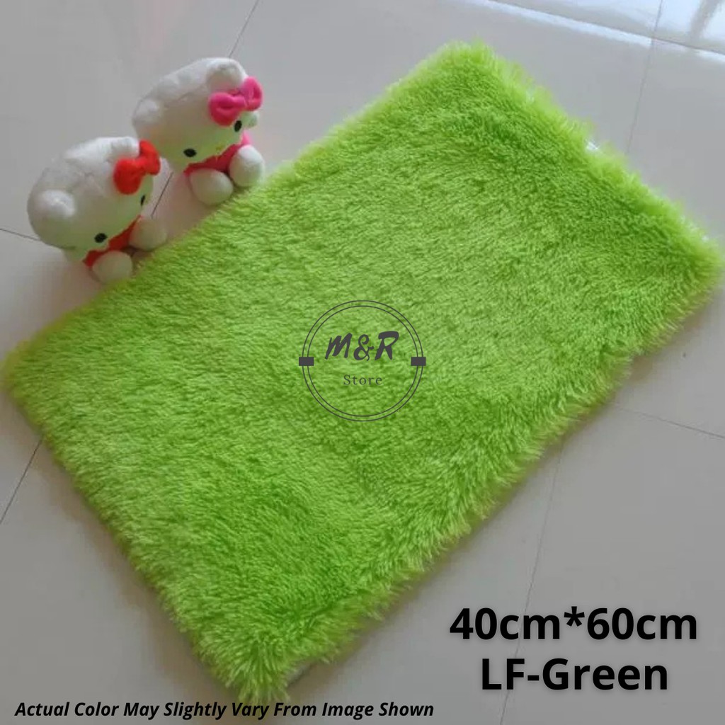 🇲🇾 Carpet Berbulu Alas Kaki Anti Slip Floor Mat Bath Mat 60x40cm Shaggy ...
