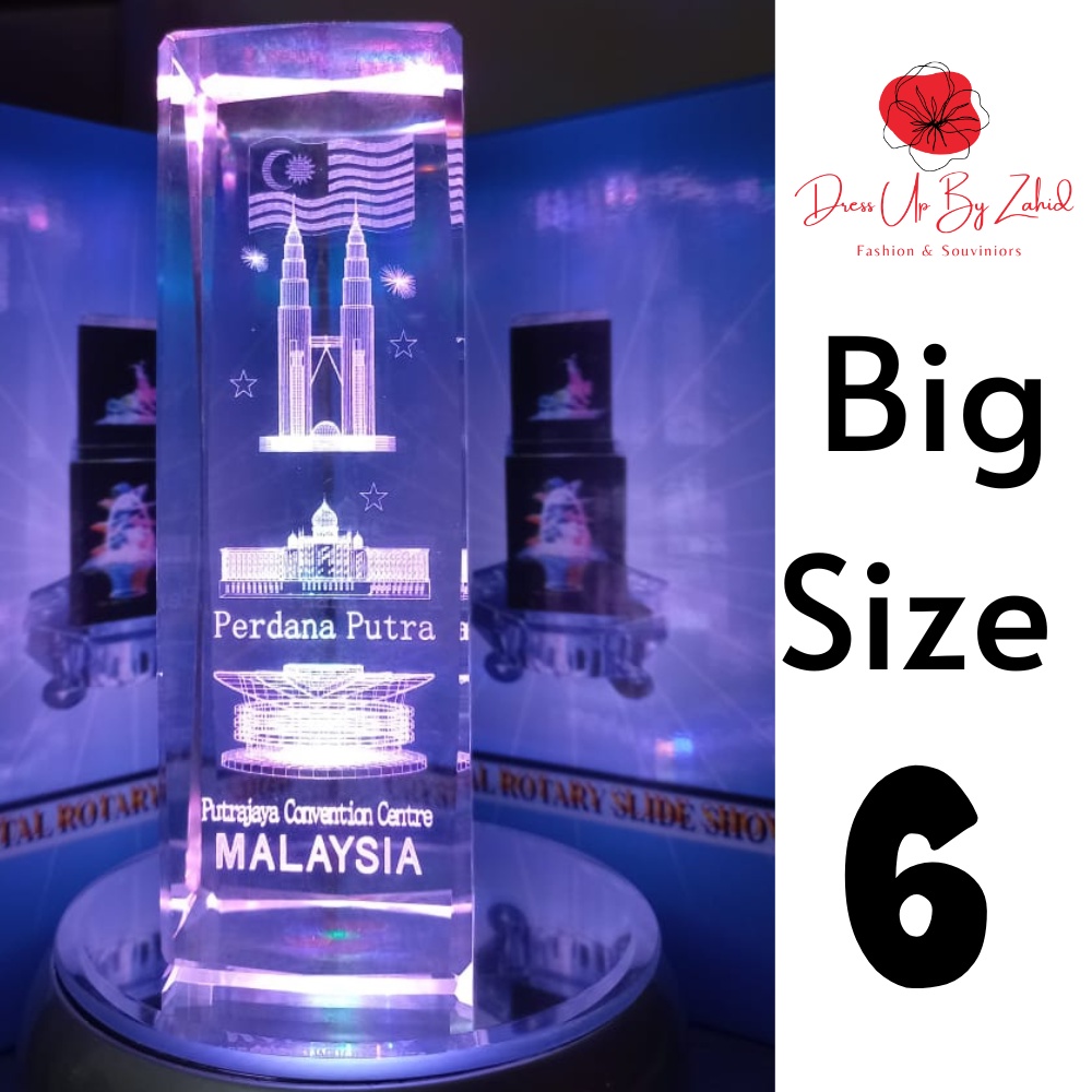 New Arrival (7 LED) Twin Towers Kuala Lumpur Crystal Kristal With 7 Led ...