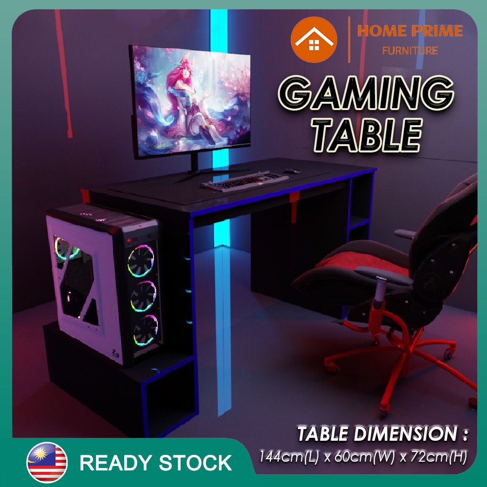 HP057 Gaming Table (144cmx 60cm x 72cm) / PC Table/ Modern PC Table ...