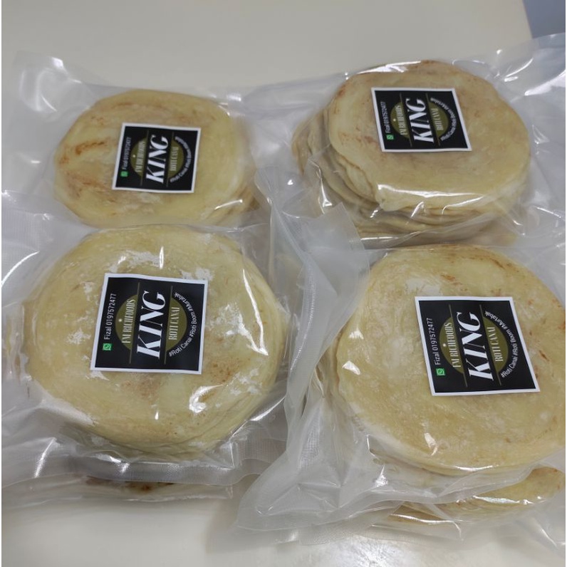Roti canai KING frozen SUPER lembut dan sedap 70gx10pcs 700g. Beli 5 ...
