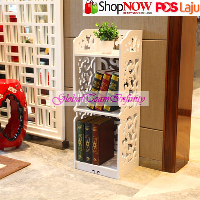 White WPC board Storage Cabinet Shelf waterproof mildew proof | Shopee ...
