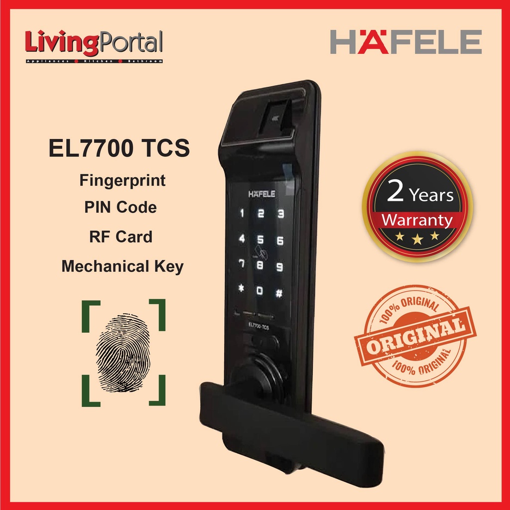 HAFELE EL7700 Fingerprint Digital Door Lock | Shopee Malaysia