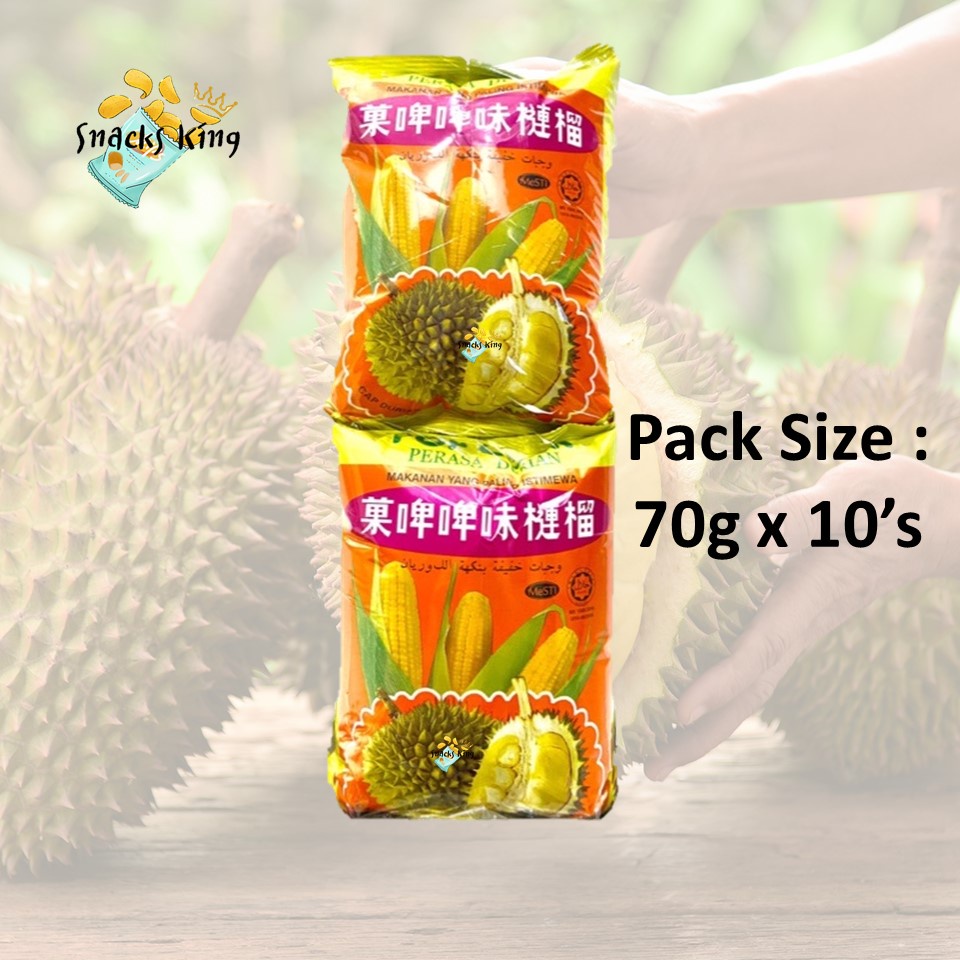 Durian Flavored Popcorn / Pop Corn Perisa Durian / Keropok Durian (70g ...