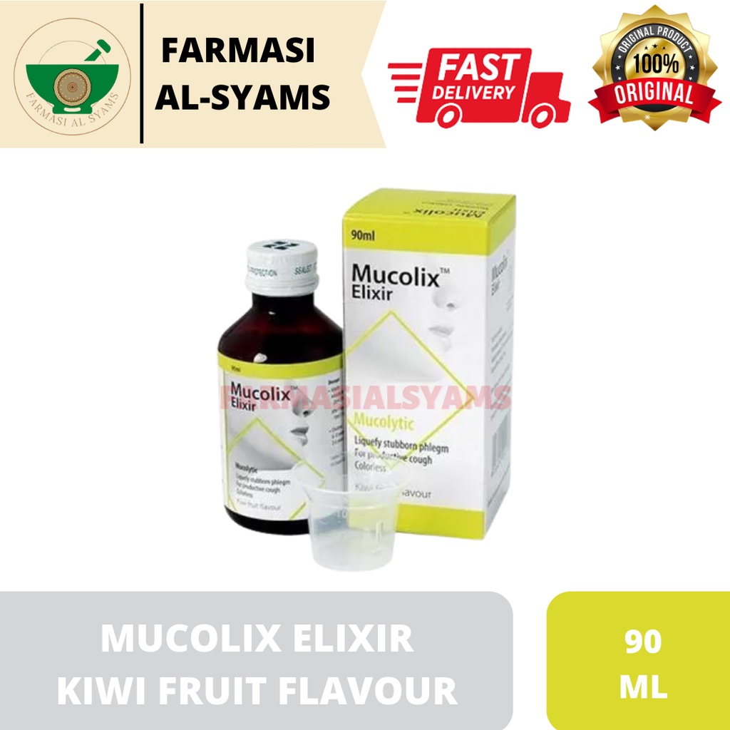 MUCOLIX ELIXIR KIWI FRUIT FLAVOUR 90ML | Shopee Malaysia