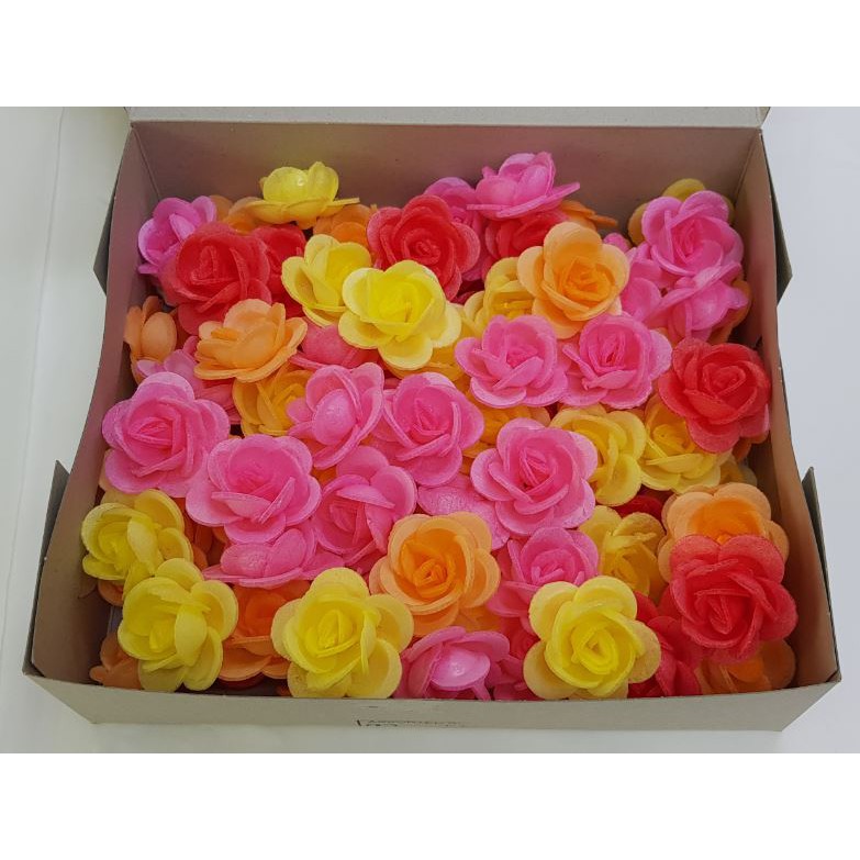Dekorasi kek bunga ros wafer (besar) Big wafer rose cake decoration ...