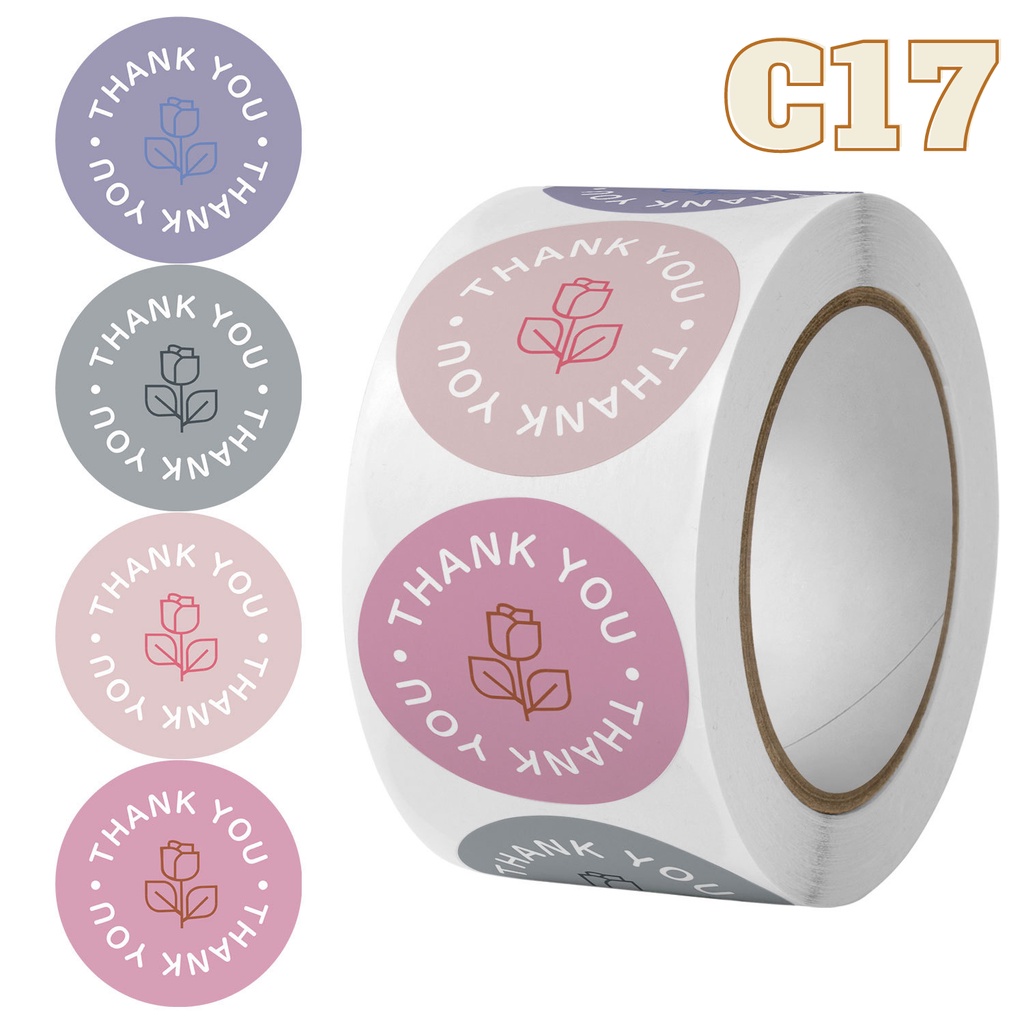 Ez Store 500pcs Thank You Sticker Thank You Label Gift Sealing Stickers ...