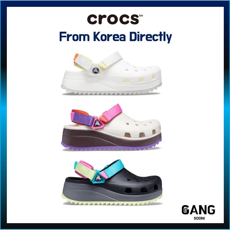 [crocs] Classic Hiker Clog white / Stuco / black | Shopee Malaysia