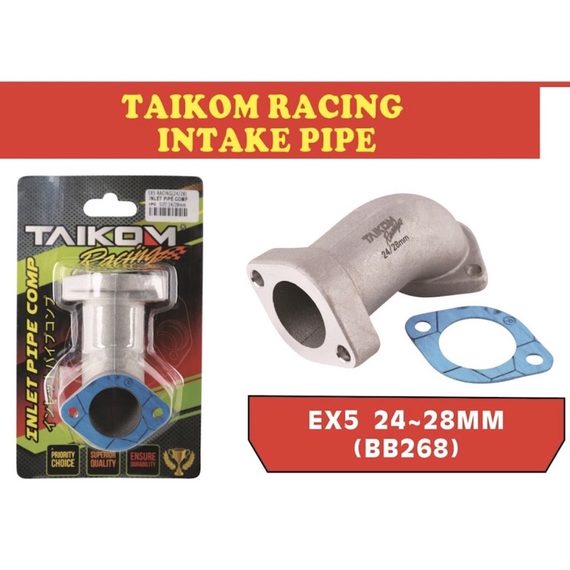 TAIKOM RACING EX5 EX5 DREAM 24MM /28MM INTAKE PIPE ( FOR CARBERETOR ...