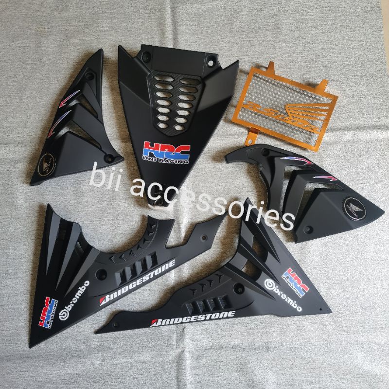 🔥RS150 set Package 4 in 1-V1/V2🔥Bellypat black+Engine cover black ...