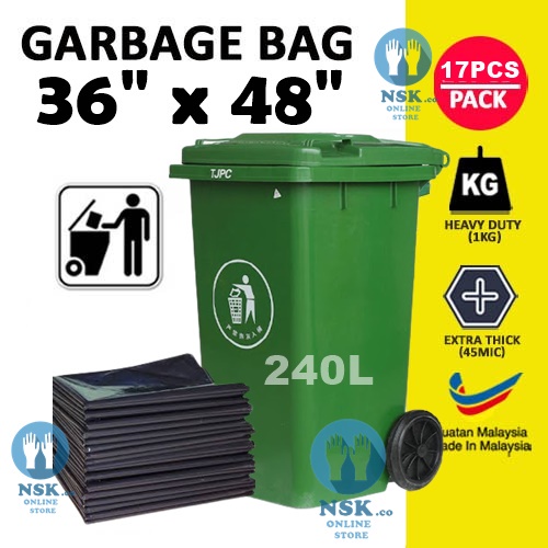EAGLE [Tebal & Tahan] Extra Big Garbage Bag Heavy Duty (32x40 / 36x48) / Plastik Sampah Besar ...