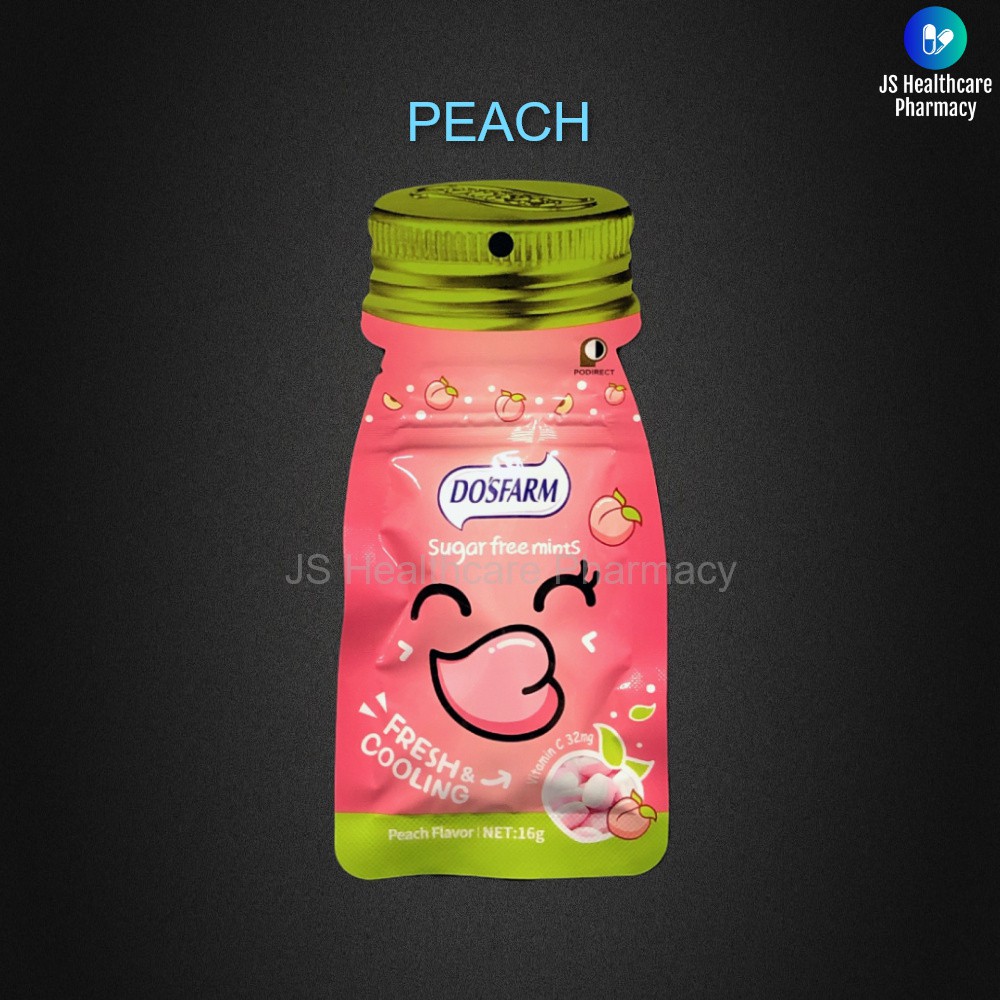 Dosfarm Sugar Free Mints Candy (Watermelon / Peach / Tangerine / Lemon ...