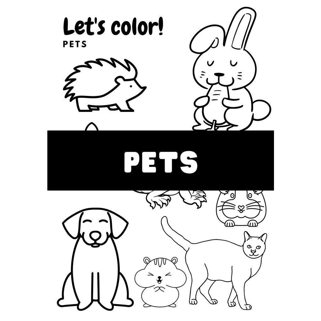 PDF Printable coloring page: PETS | Shopee Malaysia