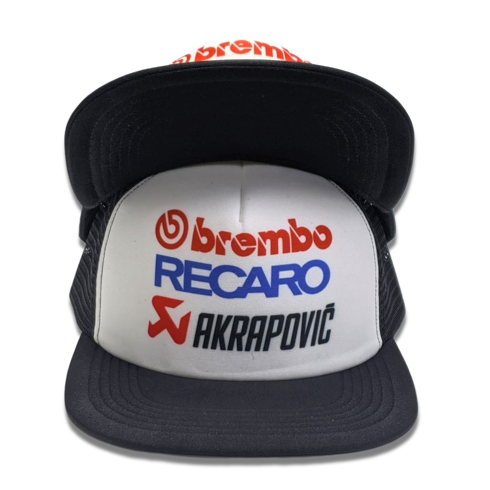 🔥 READY STOCK 🔥 BREMBO RECARO AKRAPOVIC TRUCKER SNAPBACK CAP | Shopee ...