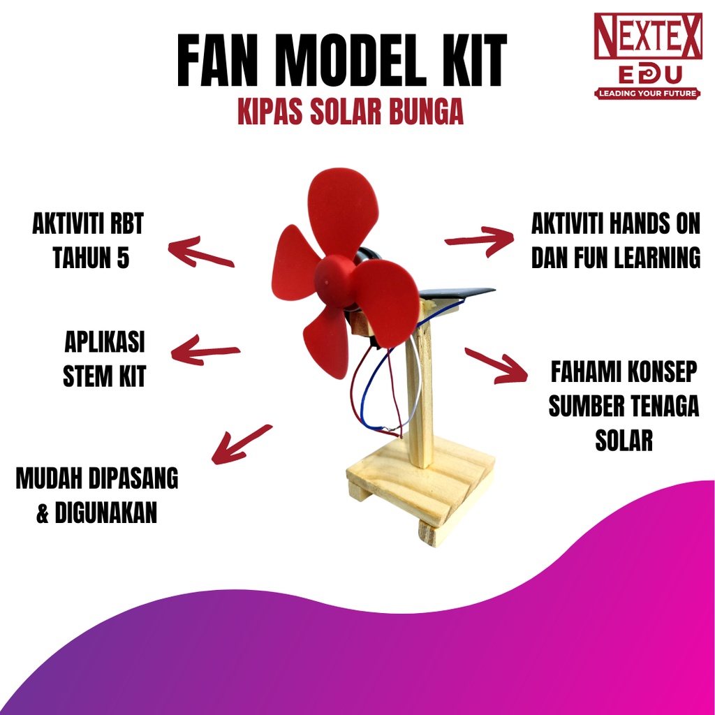 Projek RBT Kipas/ DIY Fan Model Kit / Solar Fan / Kipas Bunga Kanak ...