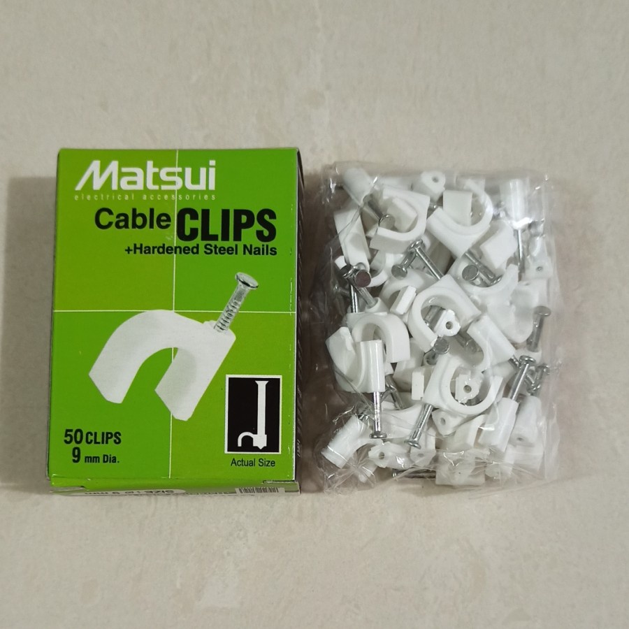 9 mm Cable Clamps / Concrete Nail Cable Clips | Shopee Malaysia