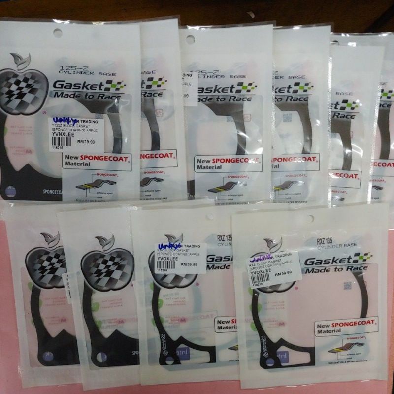 Gasket Block Gasket blok Apple Original Yamaha LC135 125Z RXZ 125zr rx ...