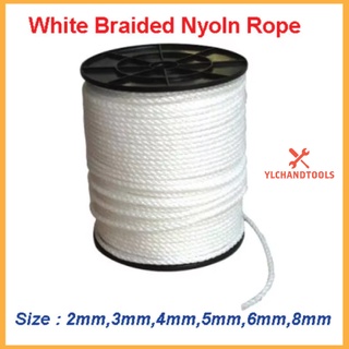 WHITE BRAIDED NYLON ROPE ( 2MM,3MM,4MM,5MM,6MM,8MM ) | Shopee Malaysia