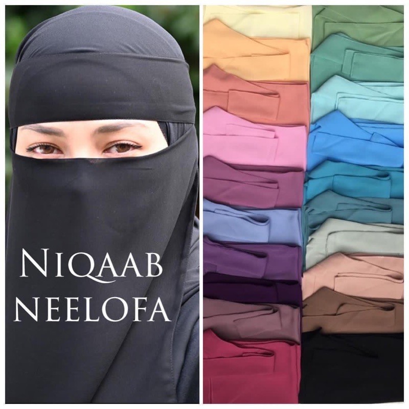 (Borong 10 Pcs & 20 Pcs) Niqab Purdah Muslimah Neelofa | Shopee Malaysia