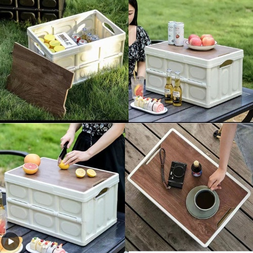 Camping Table Camping Box With Table Top Camping Baskets Portable ...