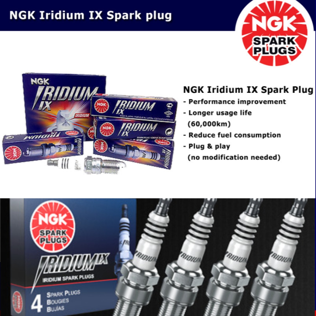 NGK Iridium IX Spark Plug CR7HIX (Honda EX5,Wave,C70,Yamaha Ego S115 ...