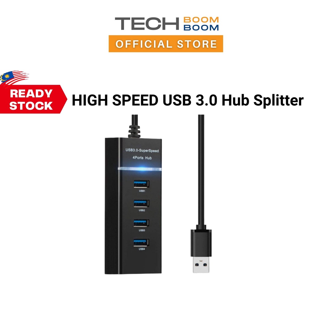 TBB USB 3.0 High Speed Multiport Slim USB Adapter with USB 3.0 Cable ...