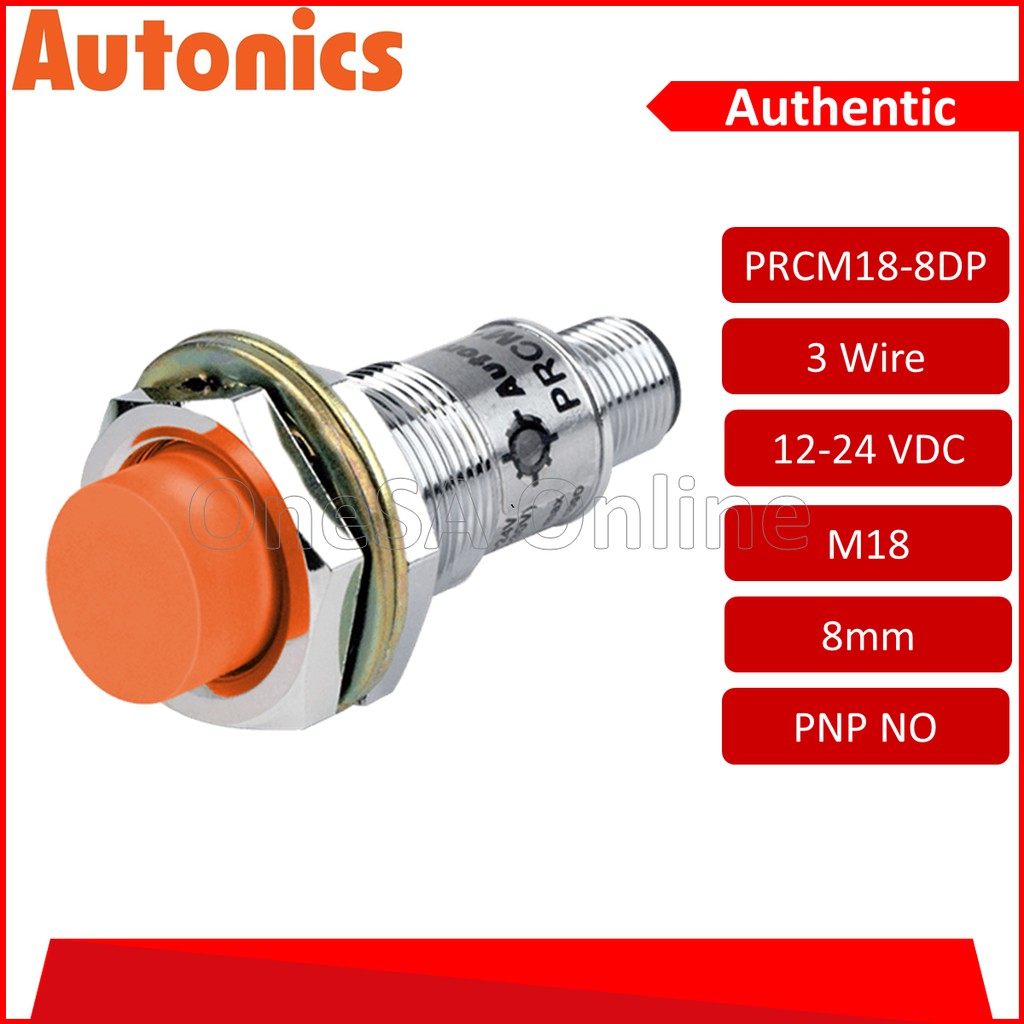 AUTONICS PROXIMITY SENSOR M18 8MM DC3 WIRE PNP NO(PRCM18-8DP-D12-24） | Shopee Malaysia