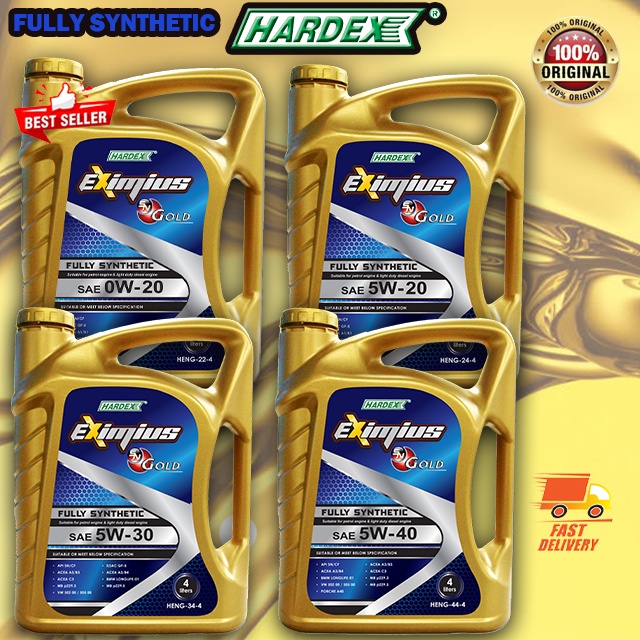 Hardex Eximius Gold Fully Synthetic engine oil (4L) | Shopee Malaysia