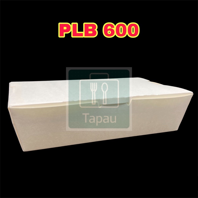 TAPAU - CB WARE White Paper Lunch Box PLB600 ( 50pcs+/- ) Medium ...