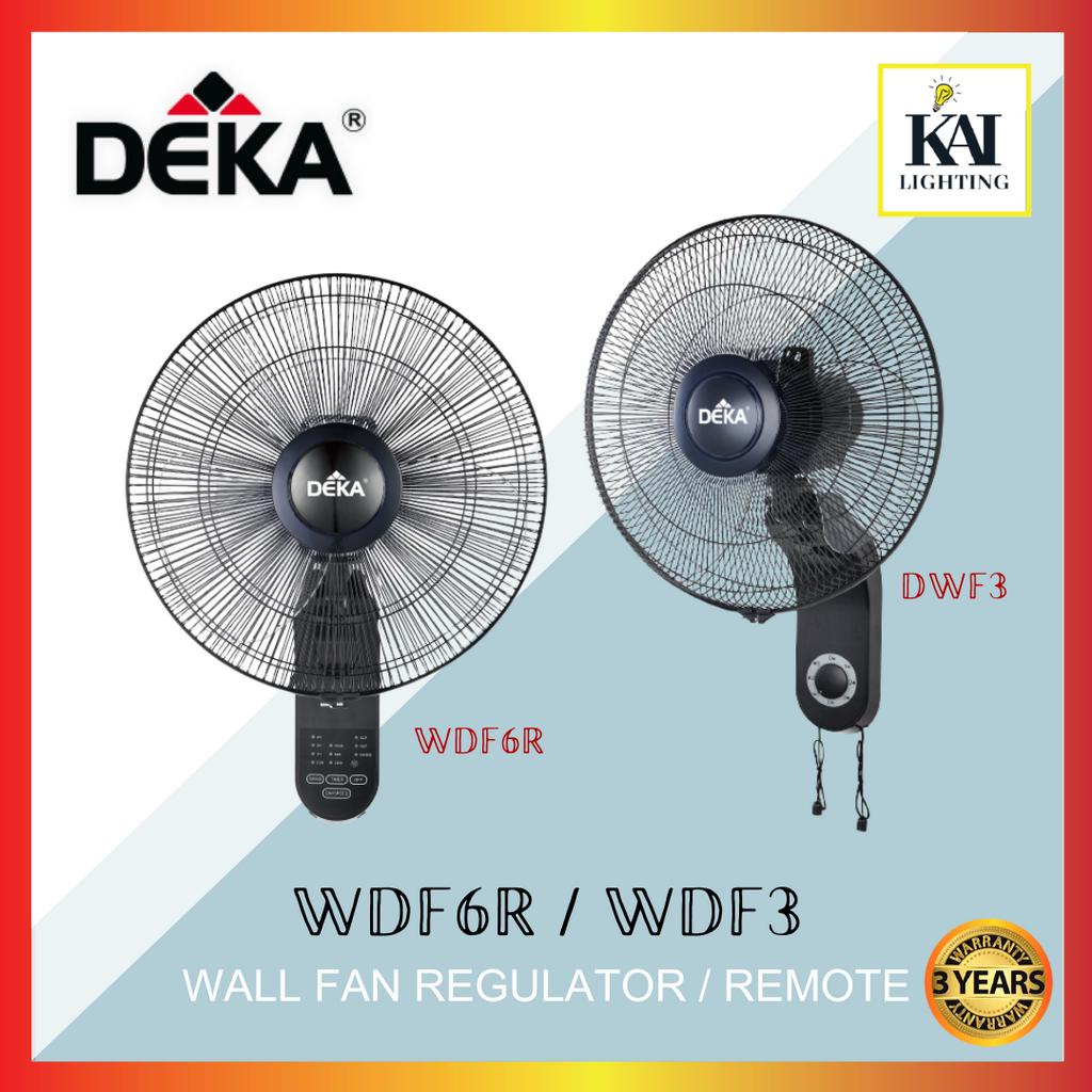 DEKA Wall Fan DWF108 / DWF208R Wall Fan 16" Pull String Remote Control ...