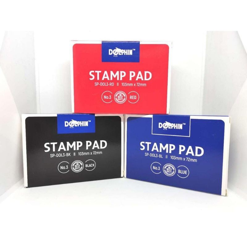 DOLPHIN Stamp Pad Rubberstamp | Red | Blue | Black | stampad small ...