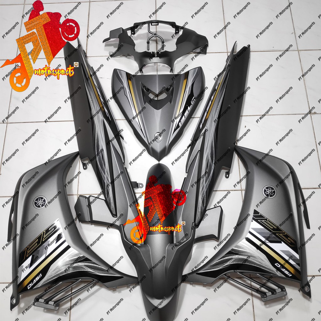 Yamaha Lc 135 Cover Set LC135 V2 V3 V4 V5 V6 V7 Matt Grey Special ...