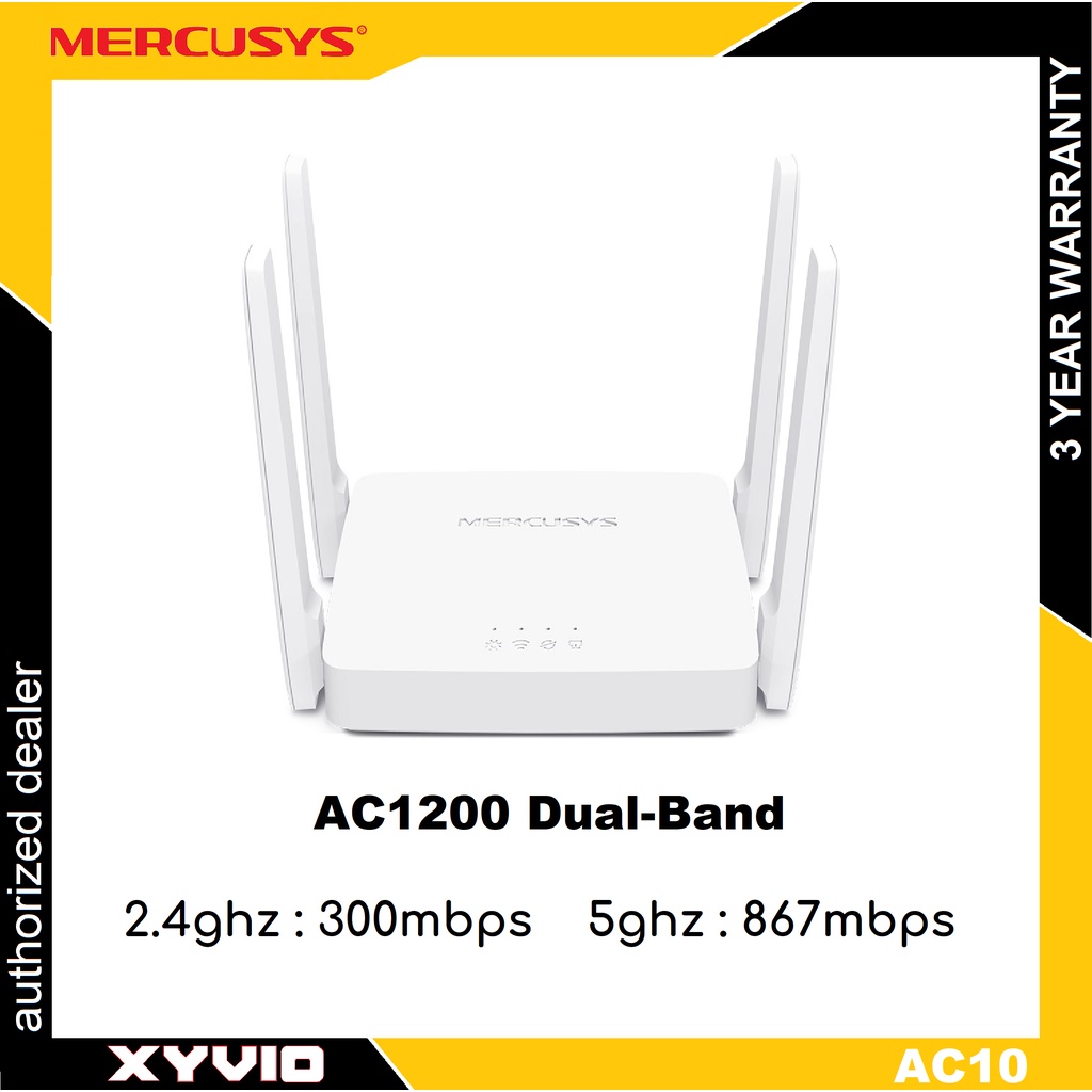 Mercusys AC10 AC1200 Wireless Dual Band Router | Shopee Malaysia
